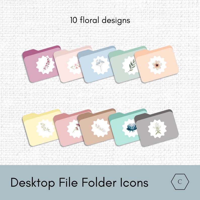 Desktop Folder Icons, Floral Aesthetic Desktop Icons, Cute Desktop ...