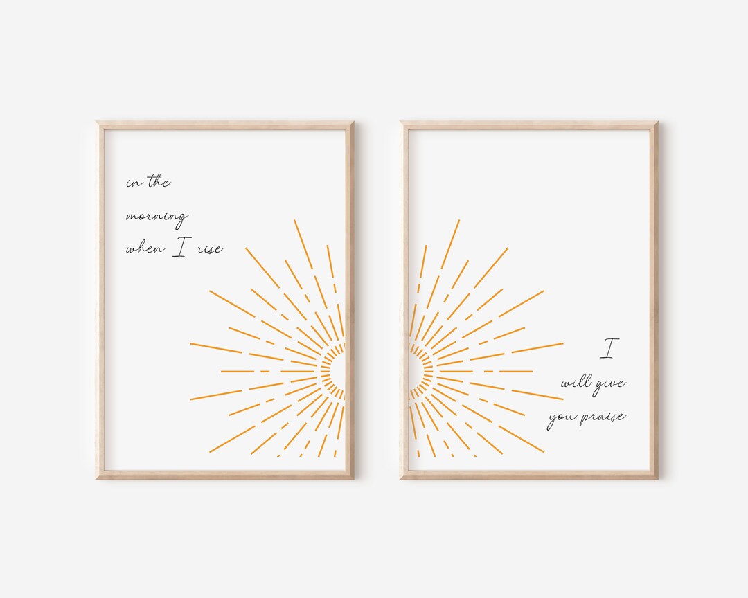 Sun Nursery Printable: Christian Art, Minimal Decor (PDF) - Etsy