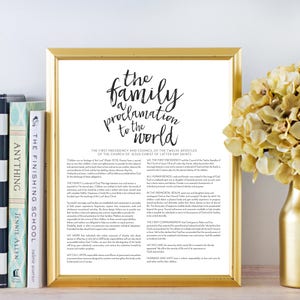 LDS Family Proclamation to the World Printable File Digital - Etsy