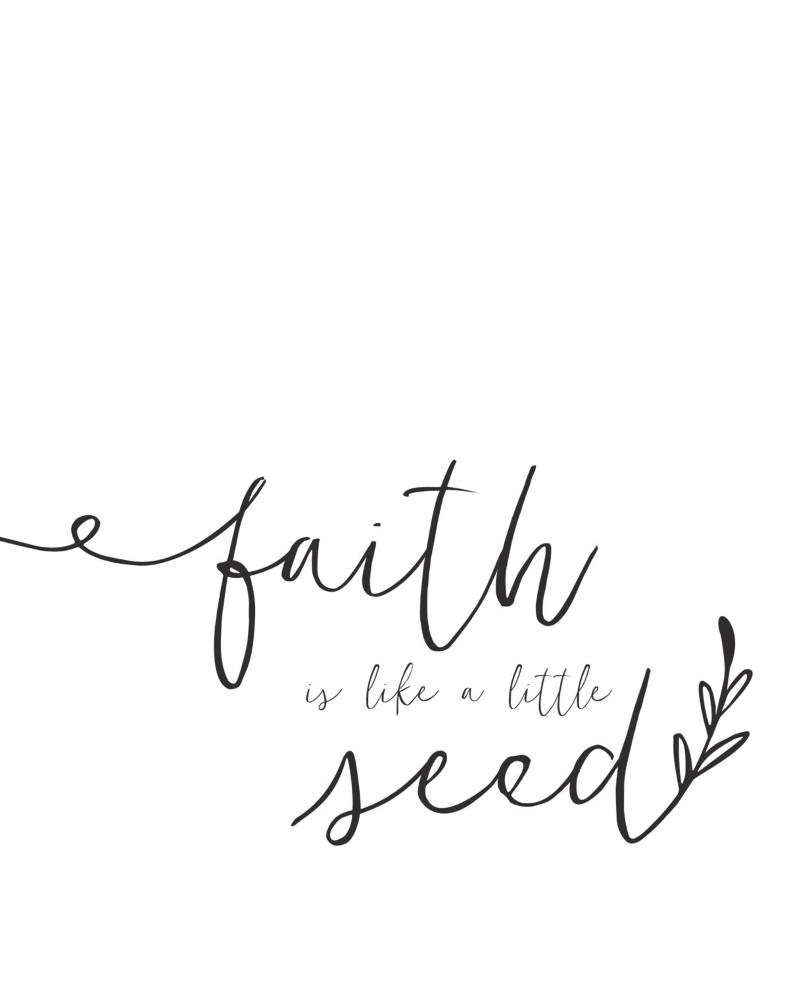 Faith is Like A Little Seed Digital Print Printable File - Etsy