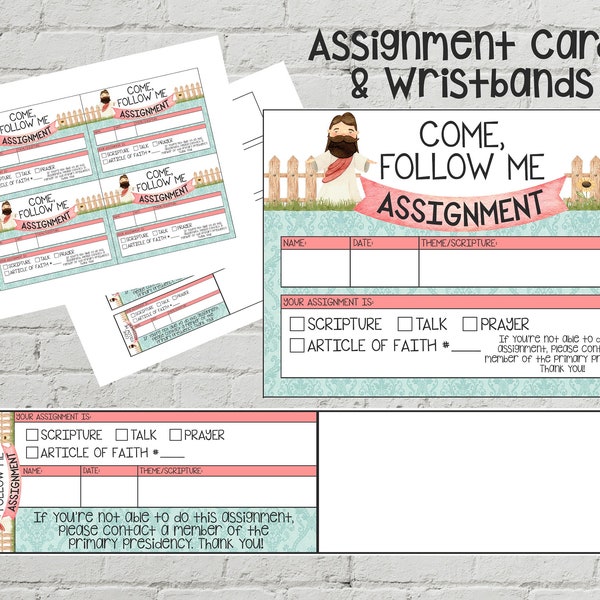 Lds Primary Assignment Sticker - Etsy