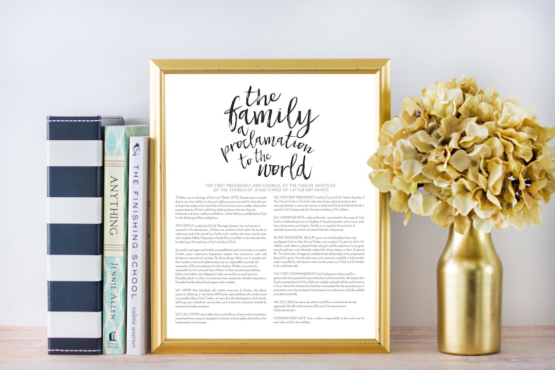 LDS Family Proclamation to the World, Printable File, Digital Print ...