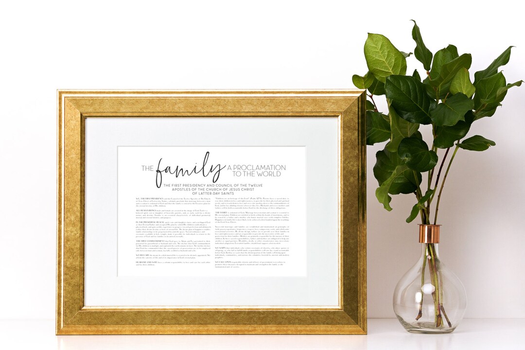 LDS Family Proclamation to the World, Printable File, Digital Print ...