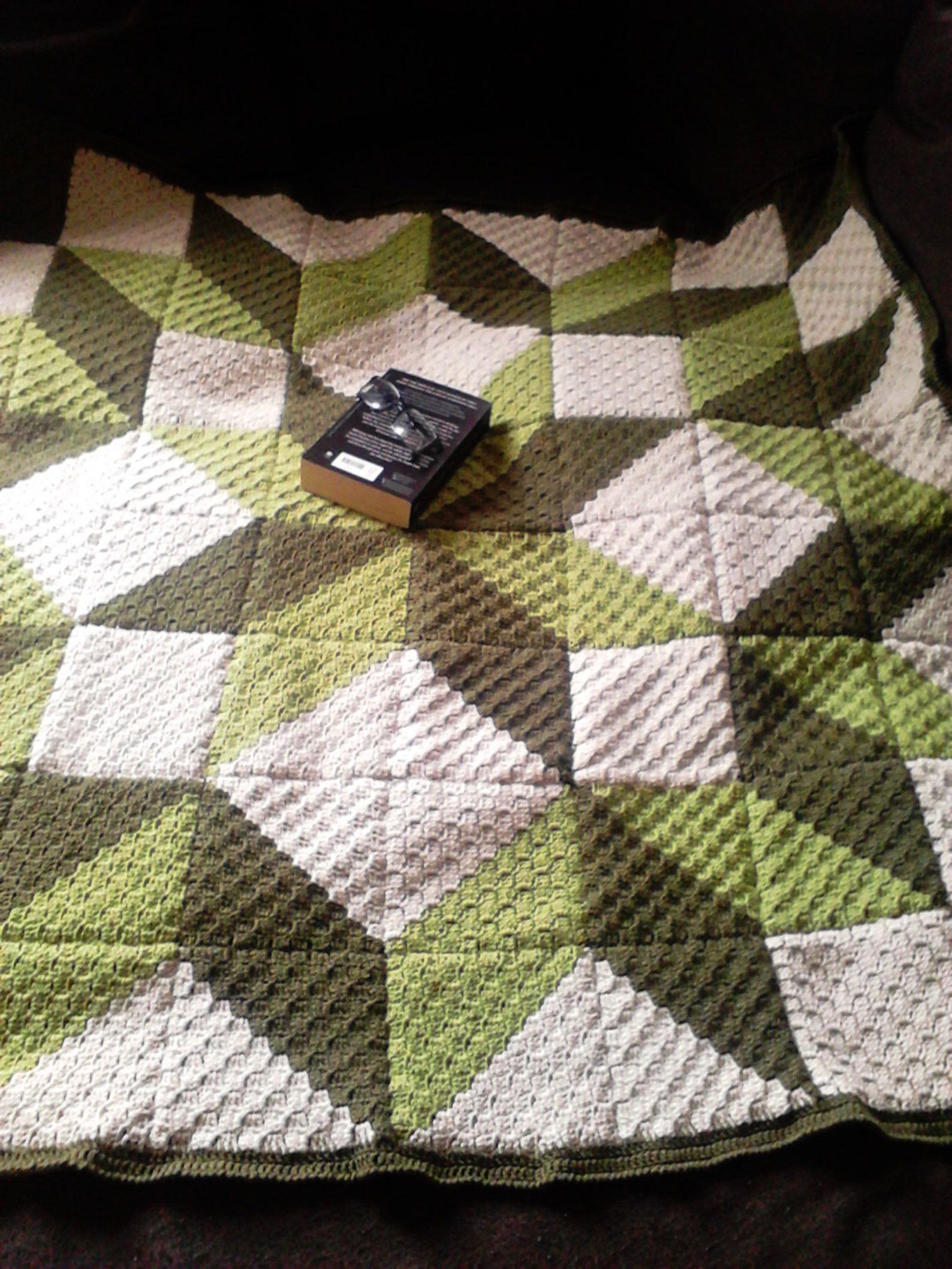 Crochet Throw, Crochet Blanket, Patchwork Blanket, Carpenter's Wheel ...