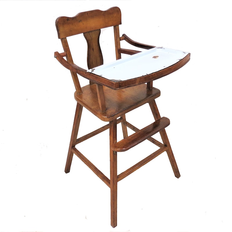 Antique Wood High Chair - Etsy