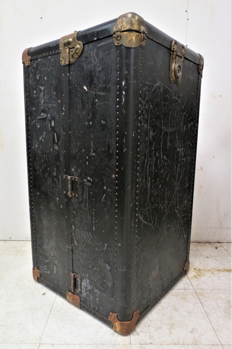 Wardrobe Trunk | Vintage Hartmann Cushion Top Steamer Trunk - Etsy