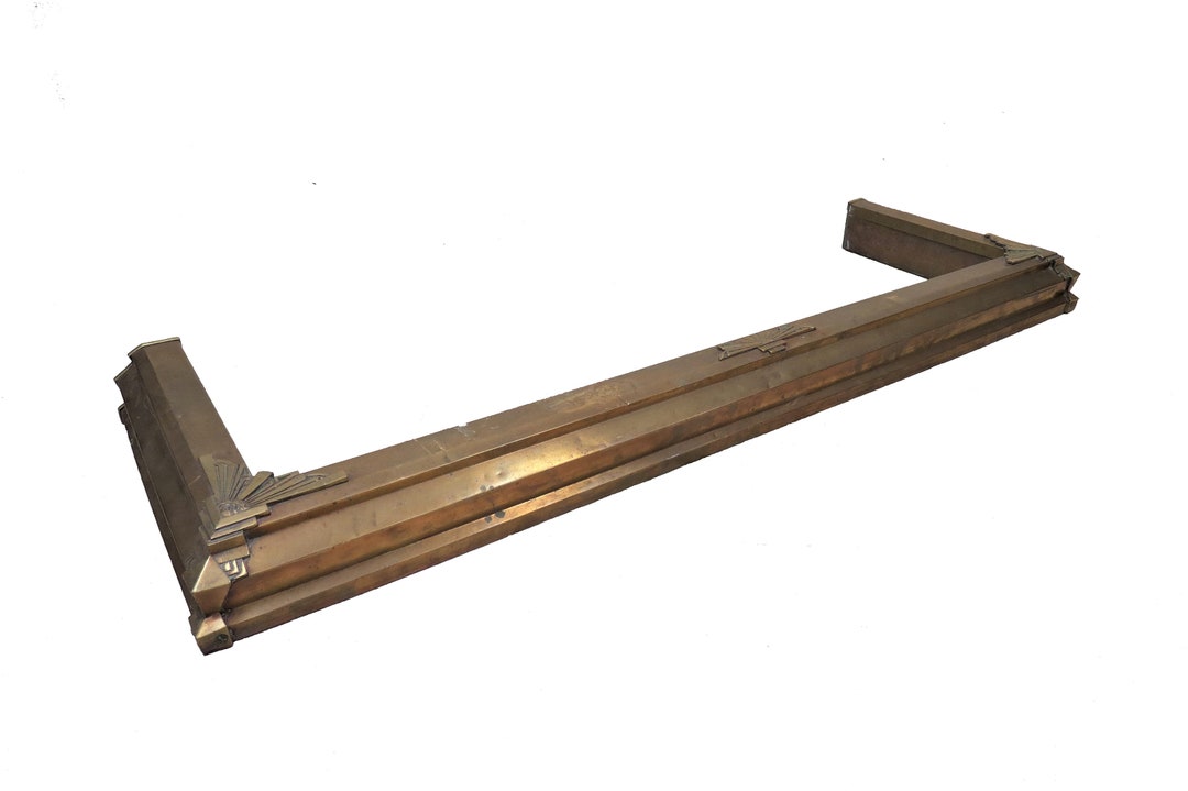 Fireplace Bumper | Vintage English Metal Fireplace Fender - Etsy