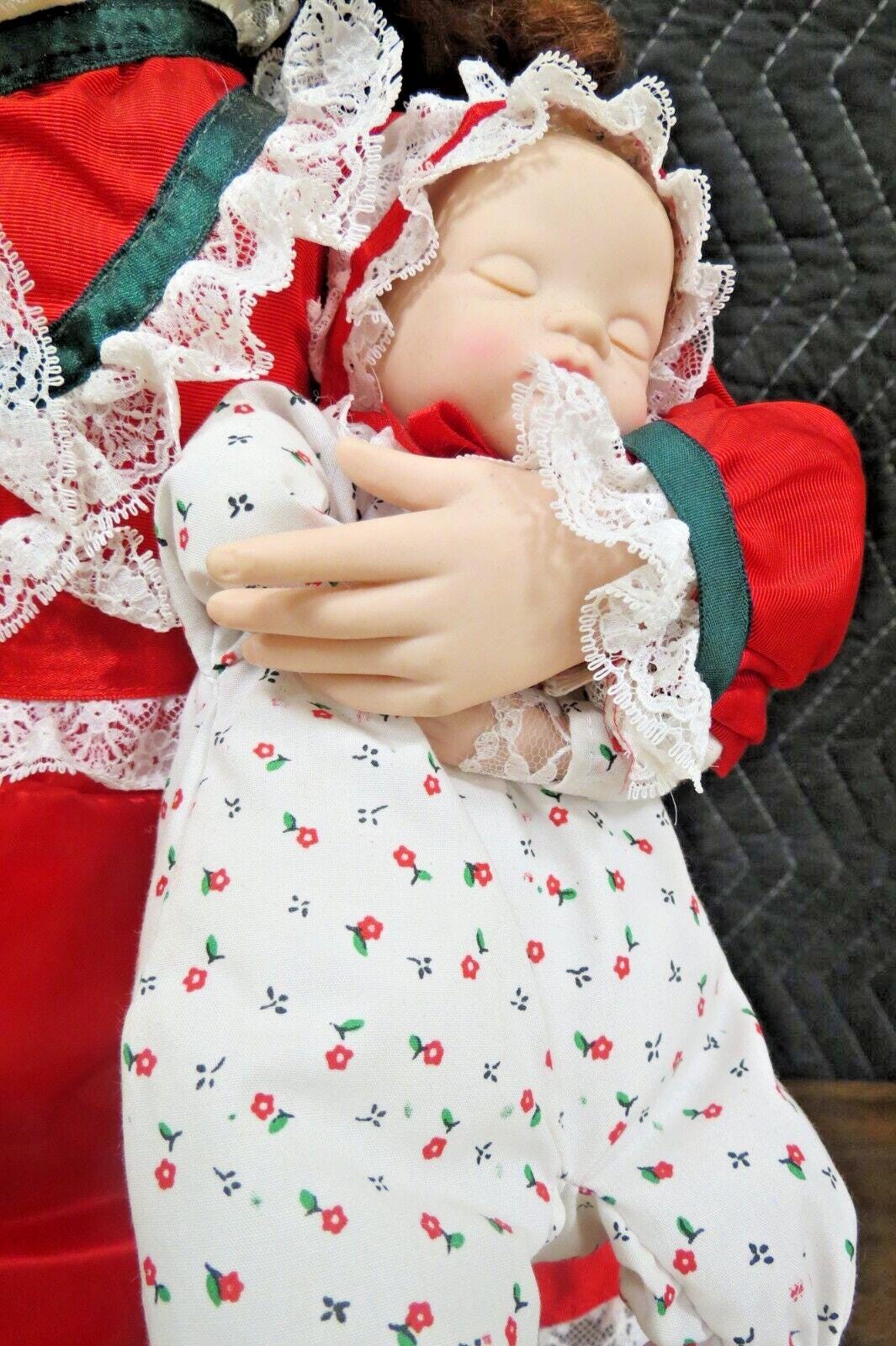 Vintage Christmas Motionette Victorian Girl With Baby 24" - Etsy