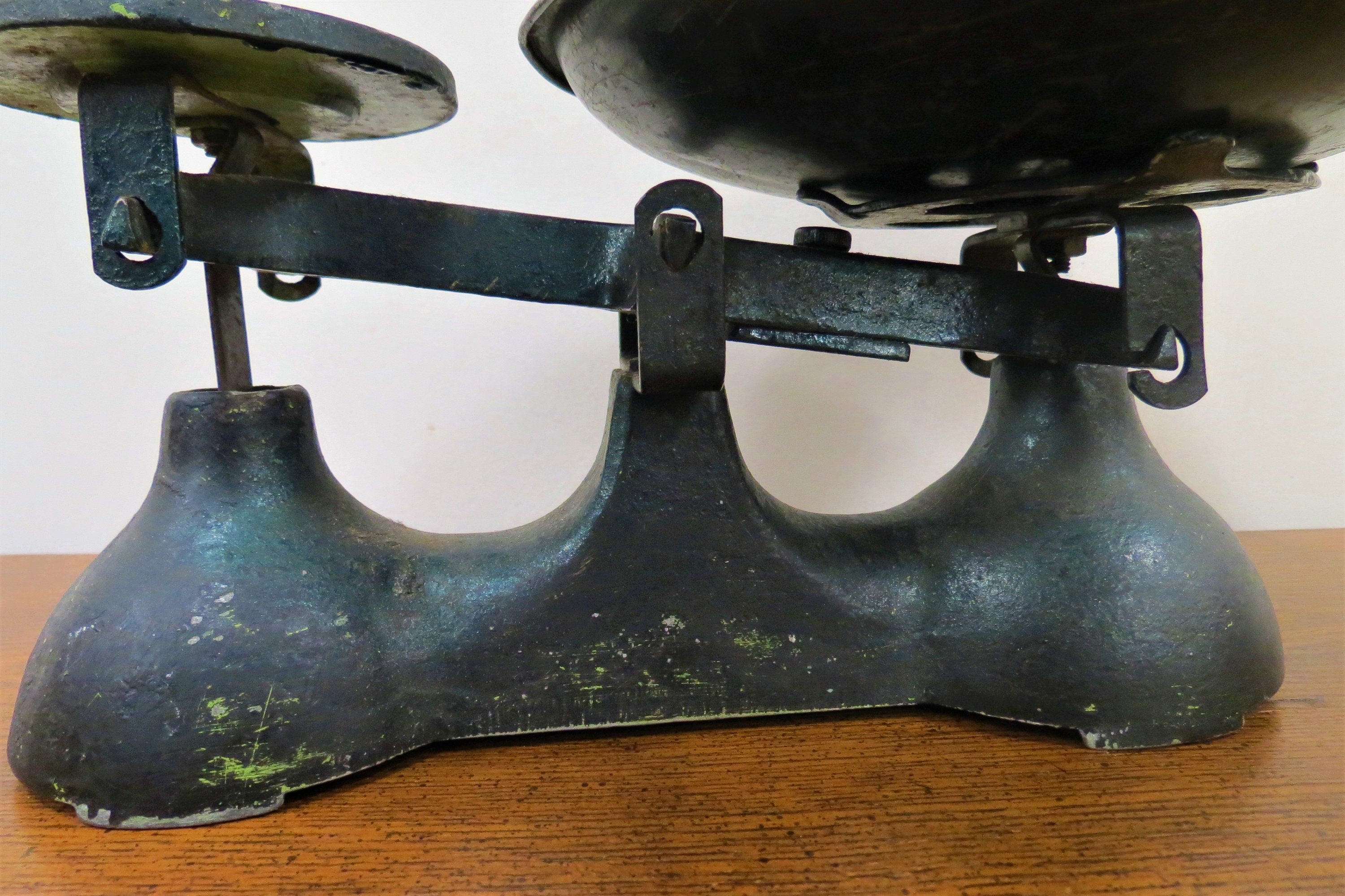 Balance Scale Vintage English Dark Green Cast Iron Balace | Etsy