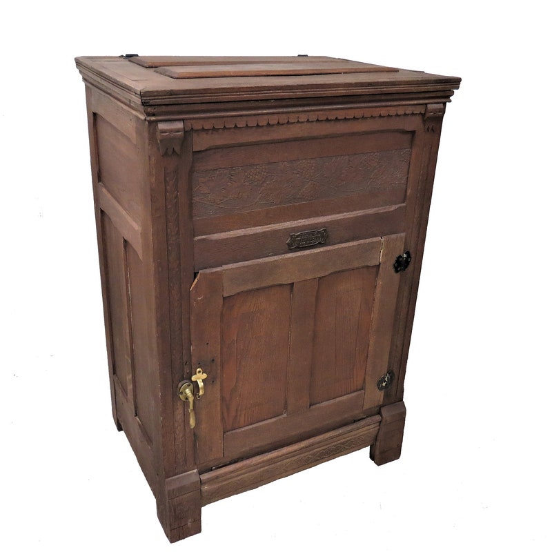 Antique Oak Ice Box - Etsy