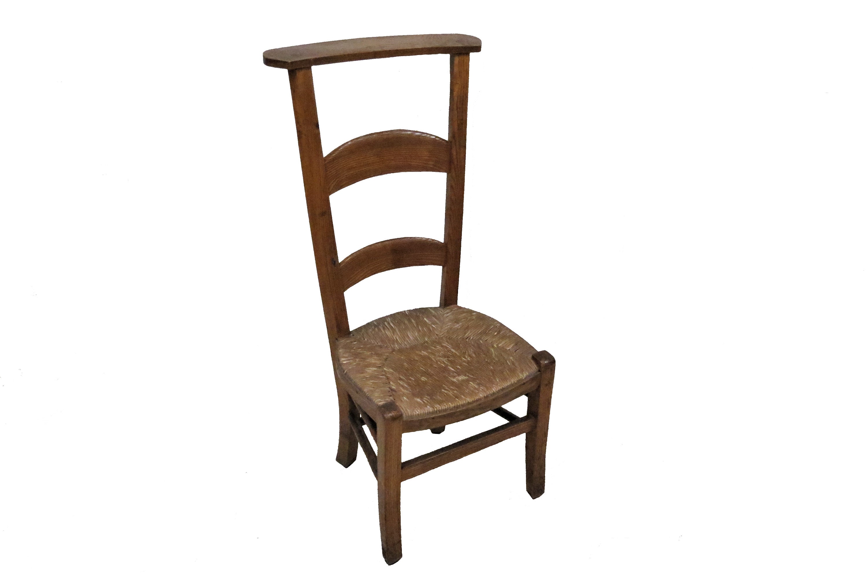 Antique French Prie Dieu Prayer Chair With Woven Rush Seat - Etsy