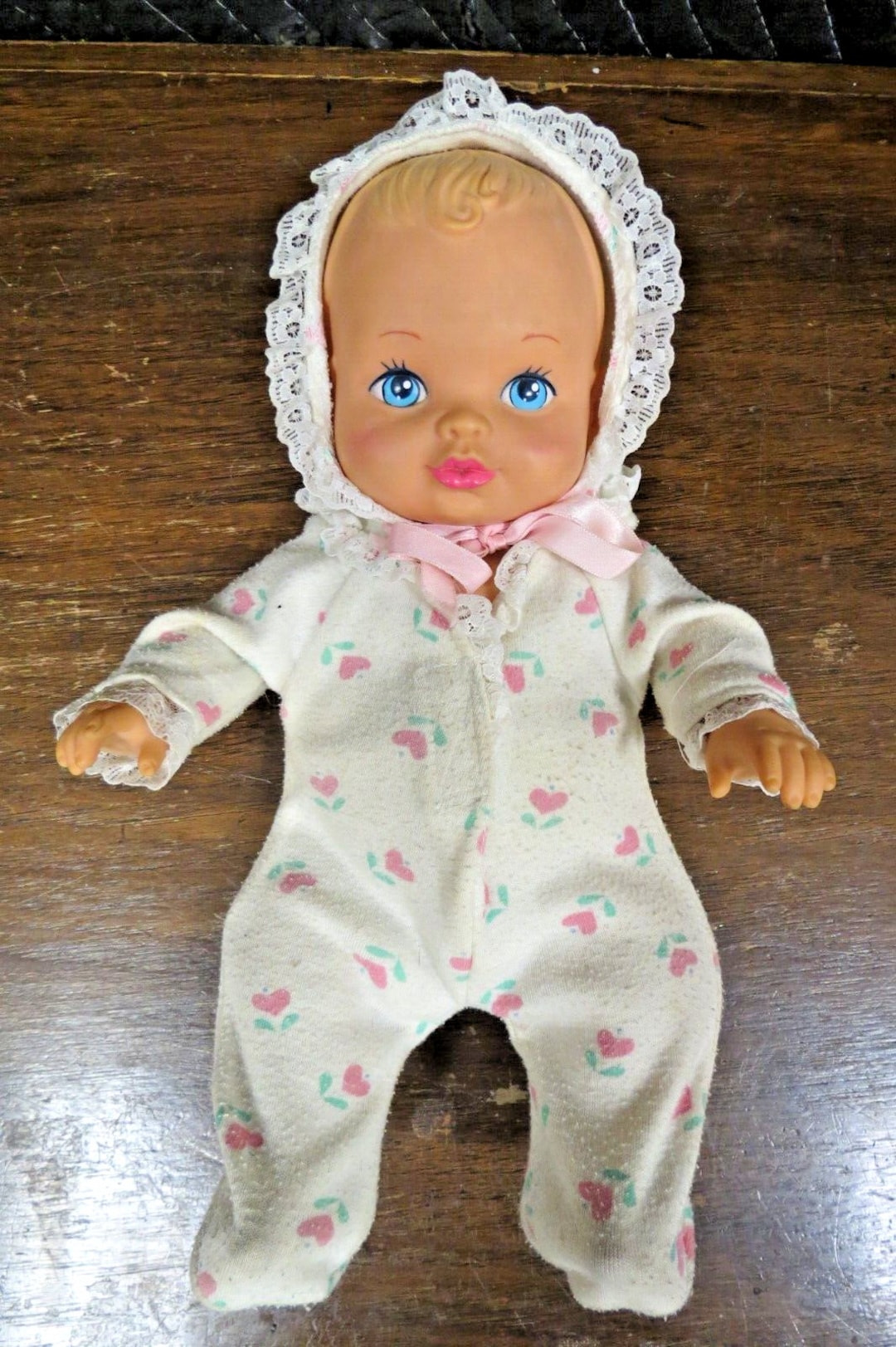 Vintage 1990 Lauer Toys Water Babies Baby Doll Blonde Hair Blue Eyes ...