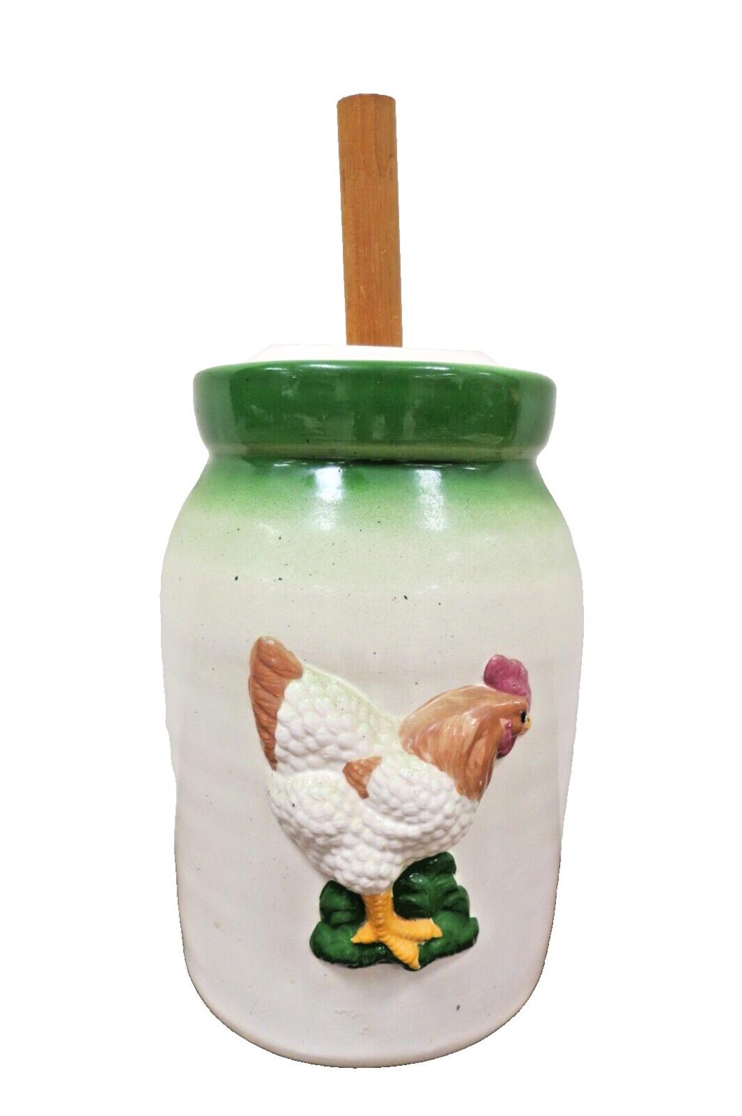 Vintage Ceramic Butter Churn - Decorative Chicken Hen Country Farmhouse ...