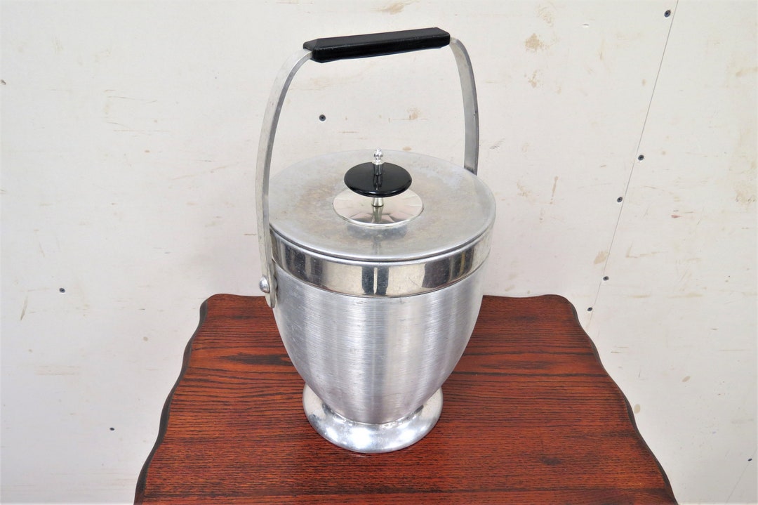 MCM Ice Bucket | Vintage Mid Century Kromex Spun Aluminum Ice Bucket - Etsy
