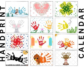 Handprint Art Calendar Handprint Craft Daycare Printable Template ...