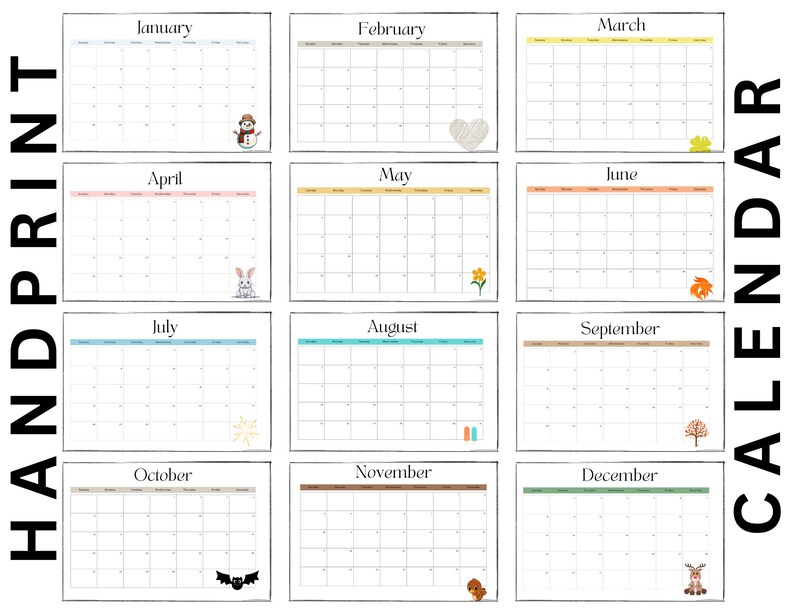 2024 Handprint Calendar - Etsy