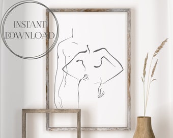 Naked Black Couple Art Etsy