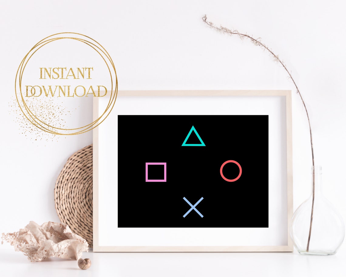 Playstation Game Controller Art Poster - Etsy