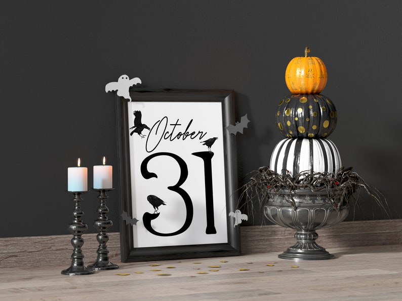 Halloween Print, October 31, Halloween Poster, Halloween Sign, Witch ...