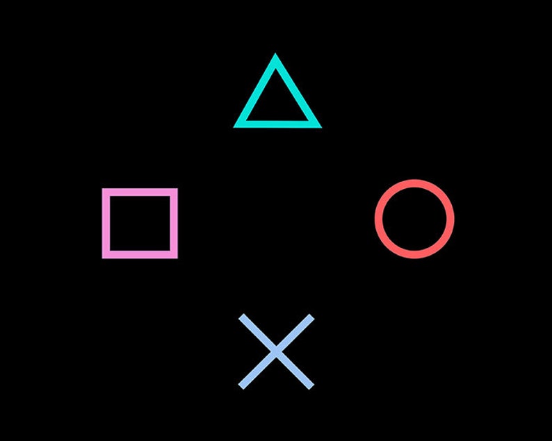 Playstation Game Controller Art Poster - Etsy