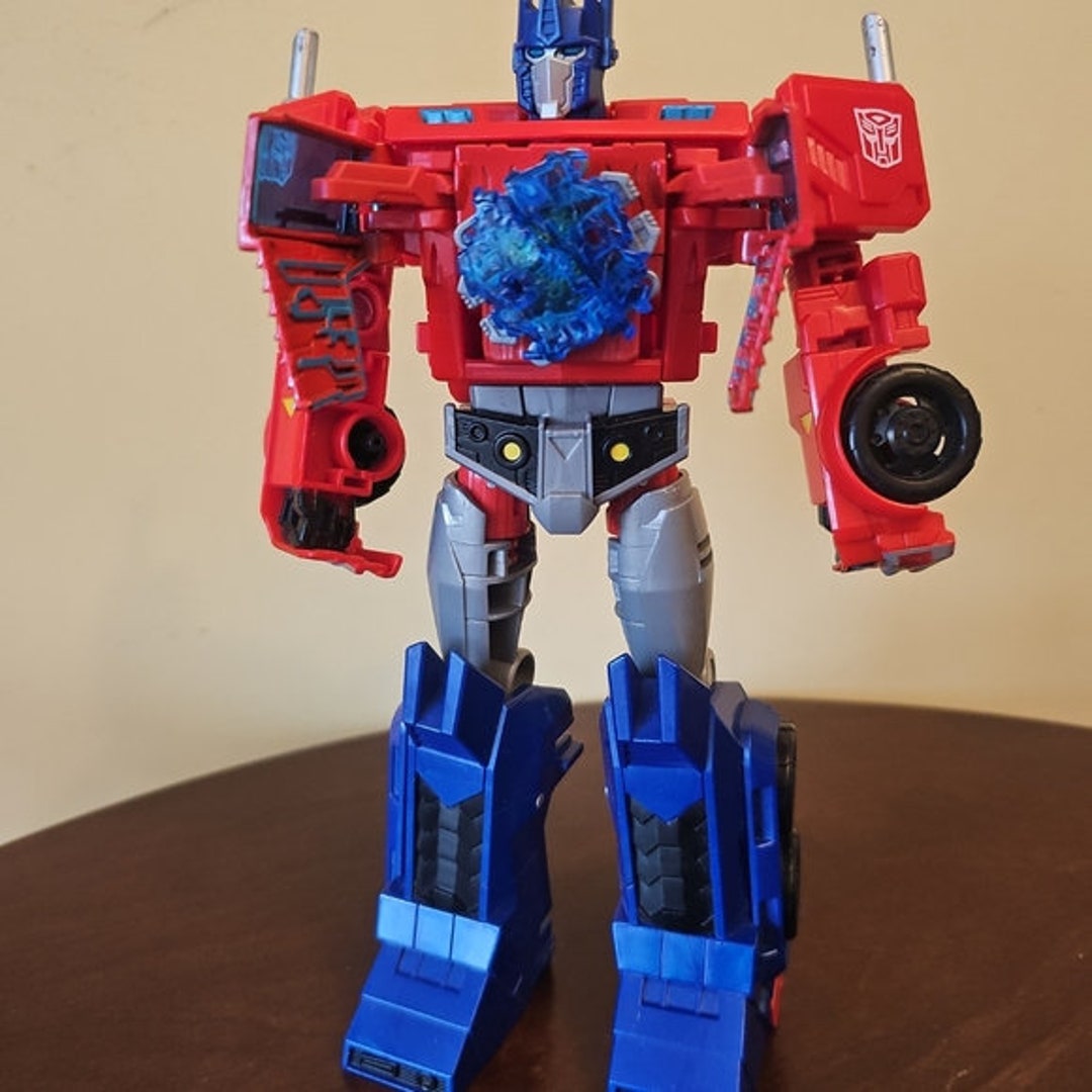Transformers Cyberverse Optimus Prime Ion Burst Hasbro Action - Etsy