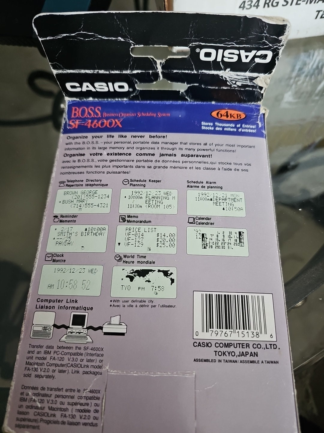 Rare Vintage Casio Boss Business Organizer System SF-4600X - Etsy