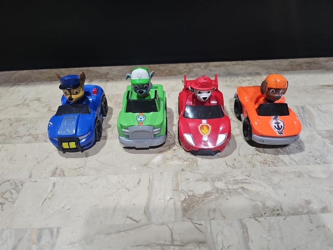 Paw Patrol Paw Racers 4 Vehicle Collection Roadster Cars Vehicles Toy ...