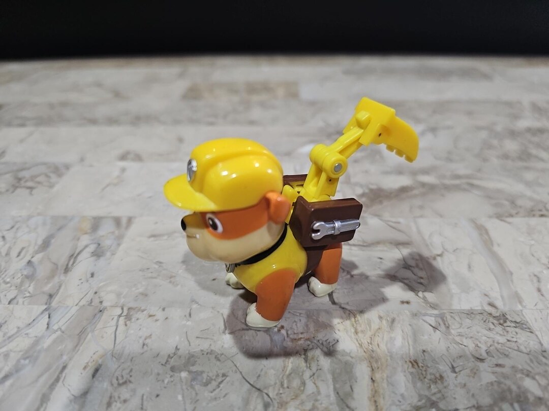 Paw Patrol Action Pack Pup Rubble Figure - Etsy