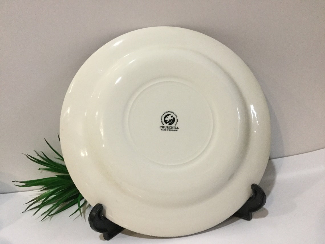 Vintage Churchill Made in England Blue and White Willow Dinner Plate ...
