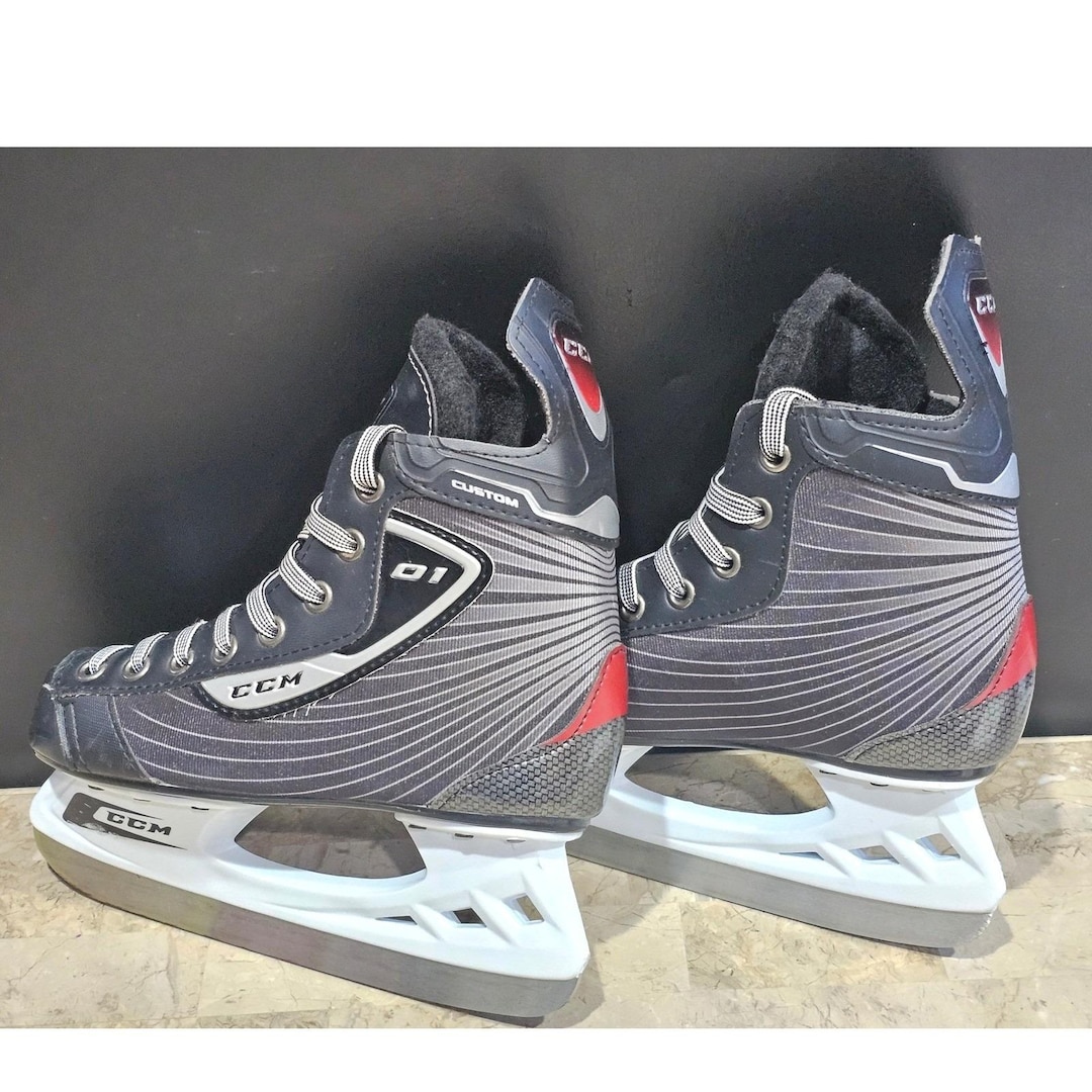 CCM Custom D1 Youth Ice Hockey Skates Size 3 Black Silver Red - Etsy