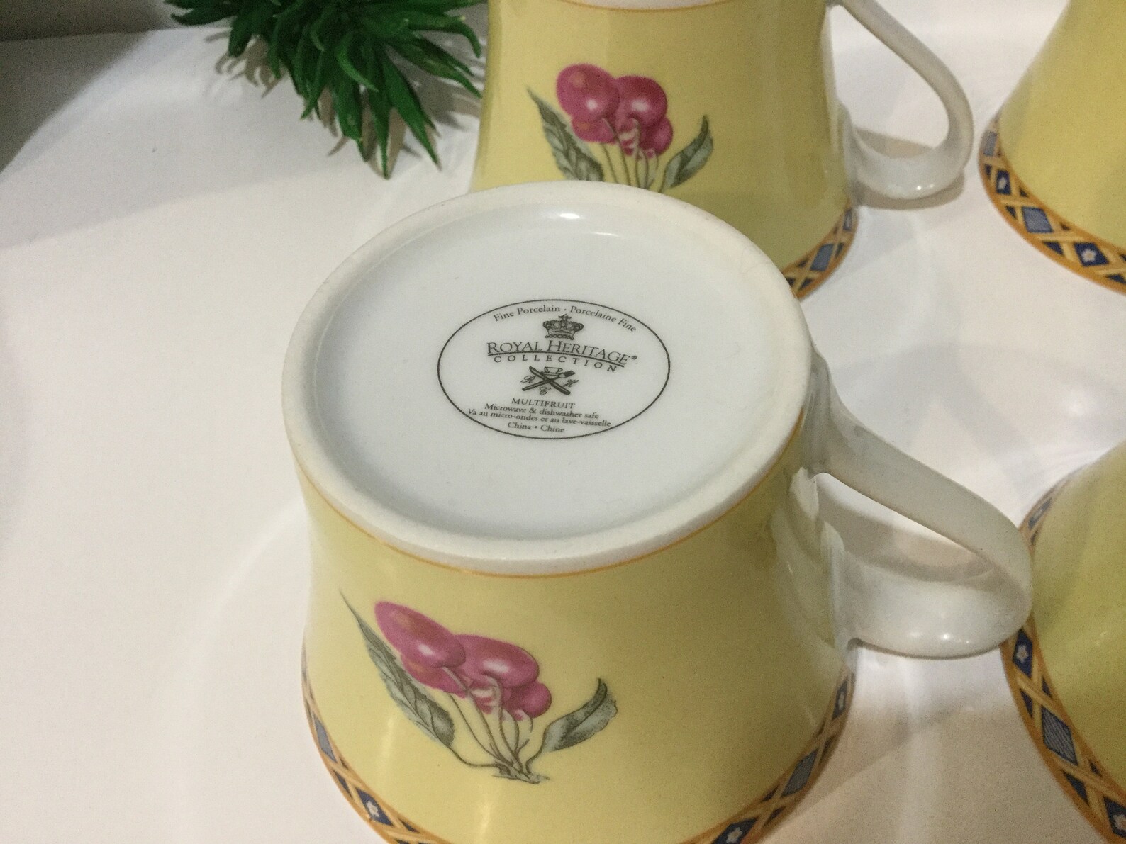 Vintage Royal Heritage Collection Multi-fruit Fine Porcelain 6 Set of ...