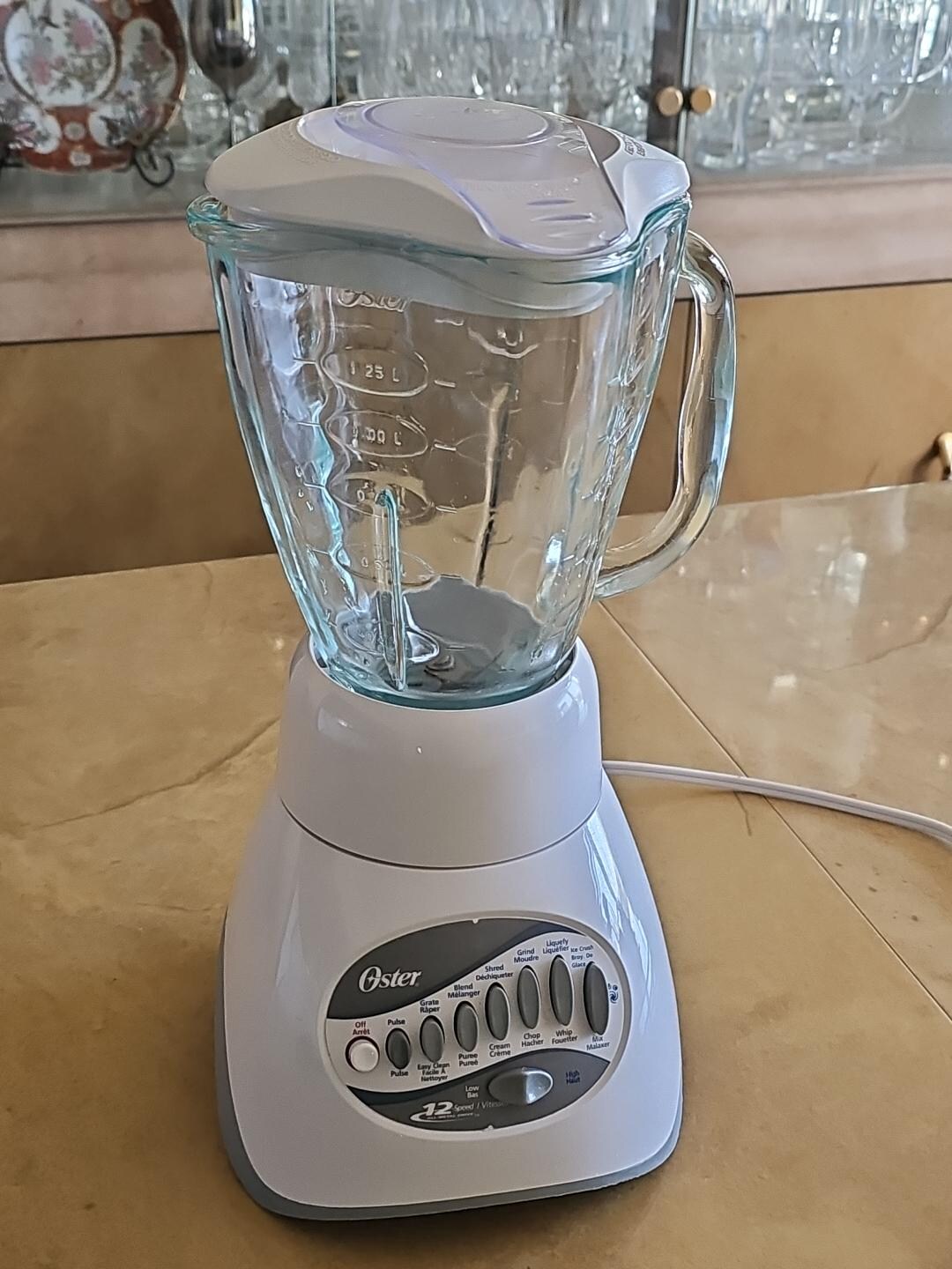 Oster 12 Speed Blender Model BLSTF High Low Pulse Ice Crush Glass 5 Cup ...