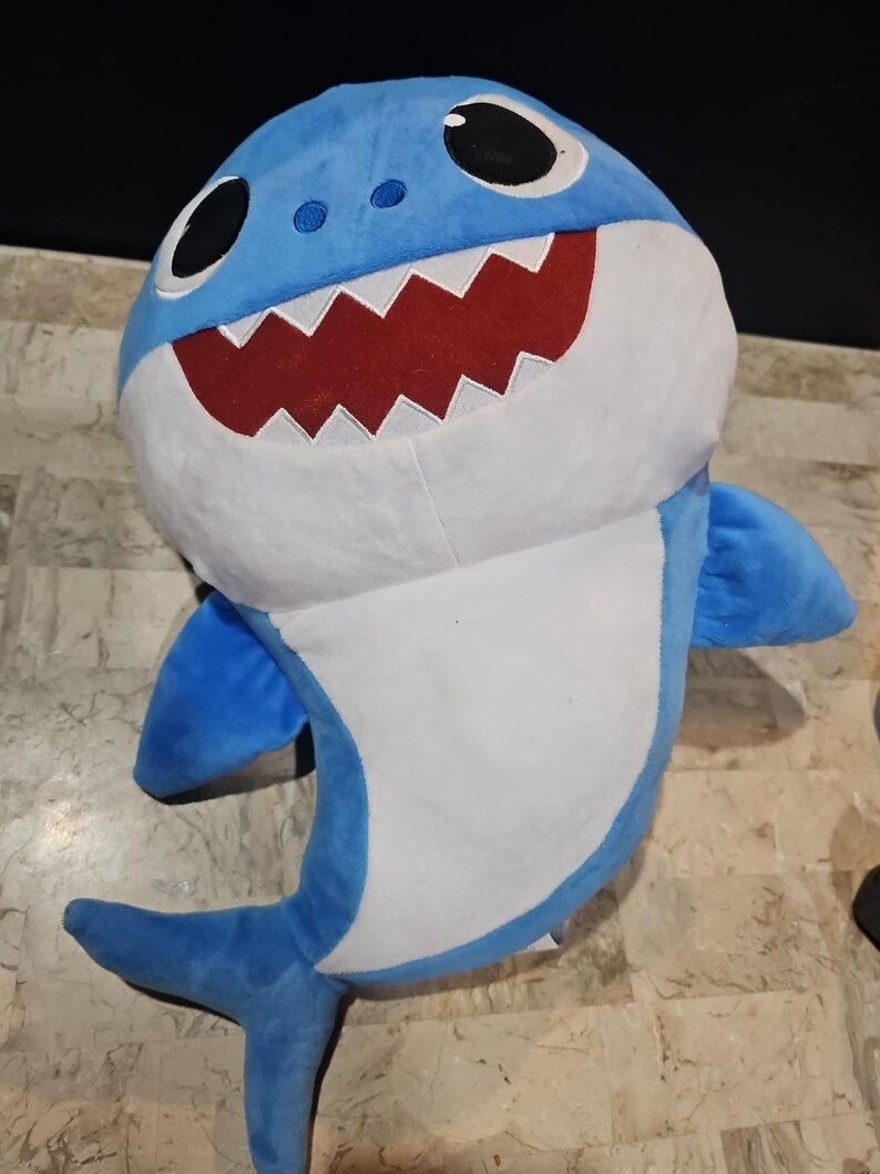 Baby Shark Blue Plush Pinkfong 19 Stuffed Toy With Sound. - Etsy