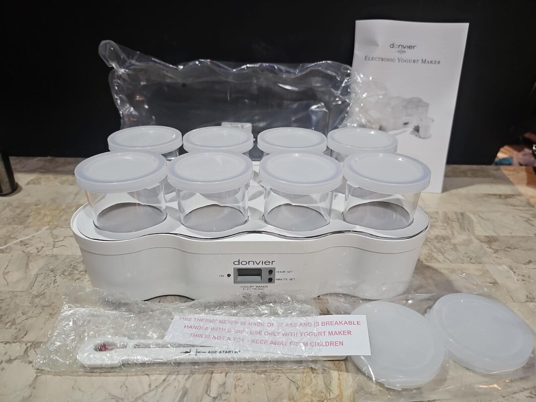 Donvier Cuisipro Electronic Yogurt Maker 8 Cups at Home Open Box Great Condition - Etsy
