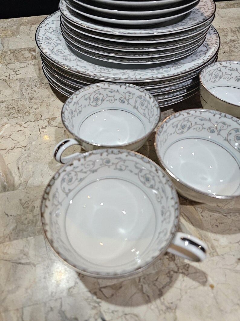 Vintage Noritake "oxford" #5767 China Dinnerware & Serving Set for 5 ...
