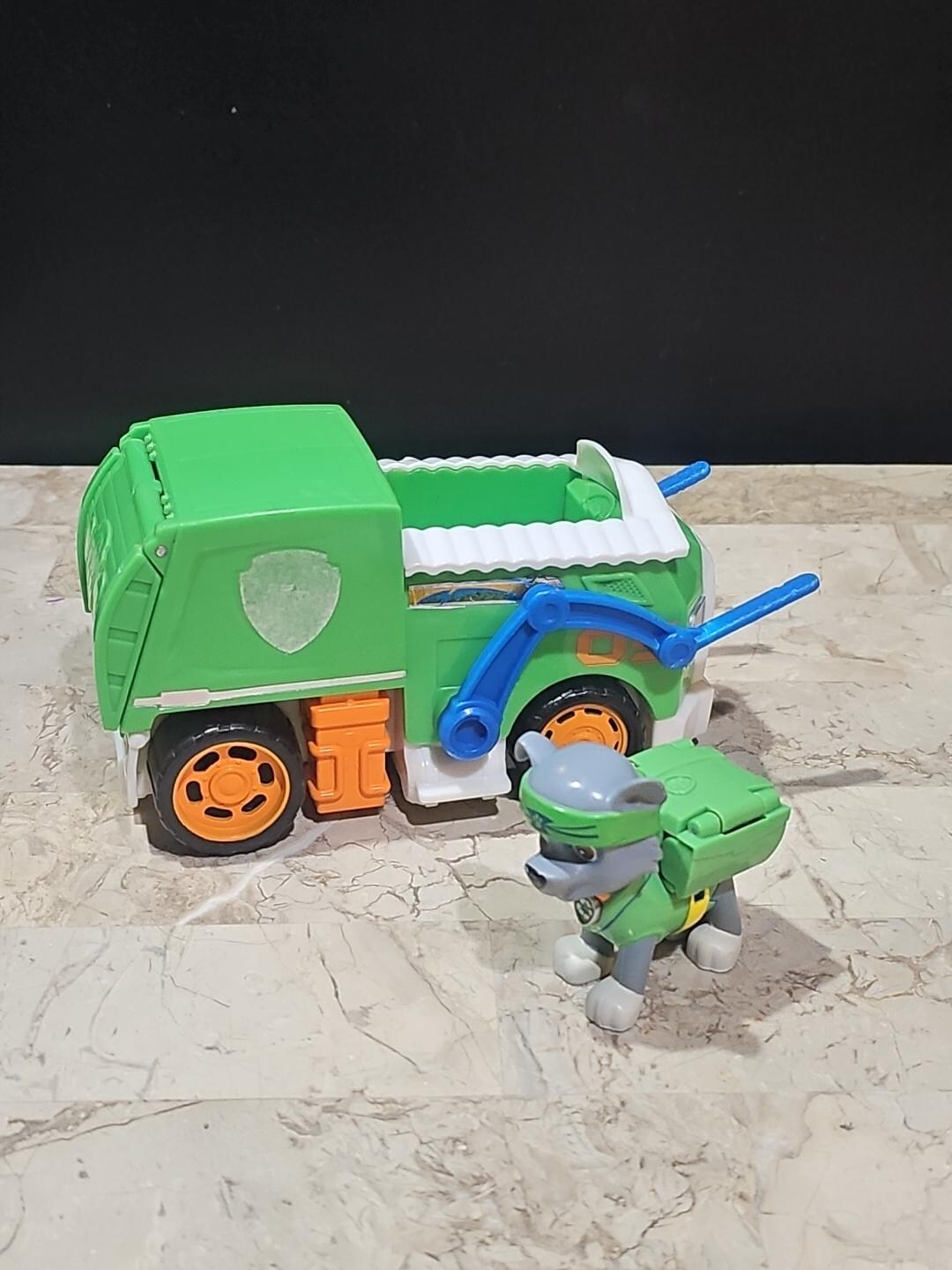 Paw Patrol Rocky All-stars Recycling Truck & Figure HTF Exclusive Toy ...
