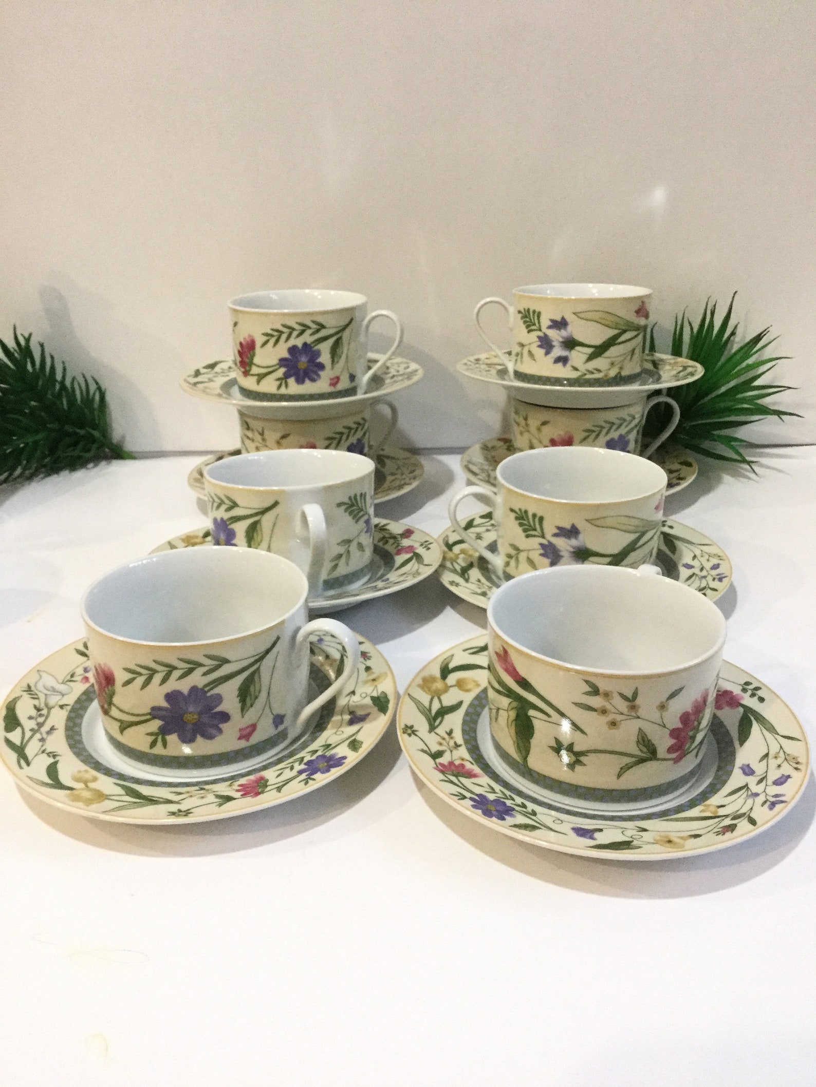 11 Piece Tea Set Set, Teacup, Coffee Set, Teapot, Creamer, Sugar Bowl ...