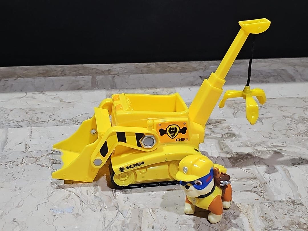 Paw Patrol Rubble's Diggin' Bulldozer Vehicle Super Rubble Figure Truck ...