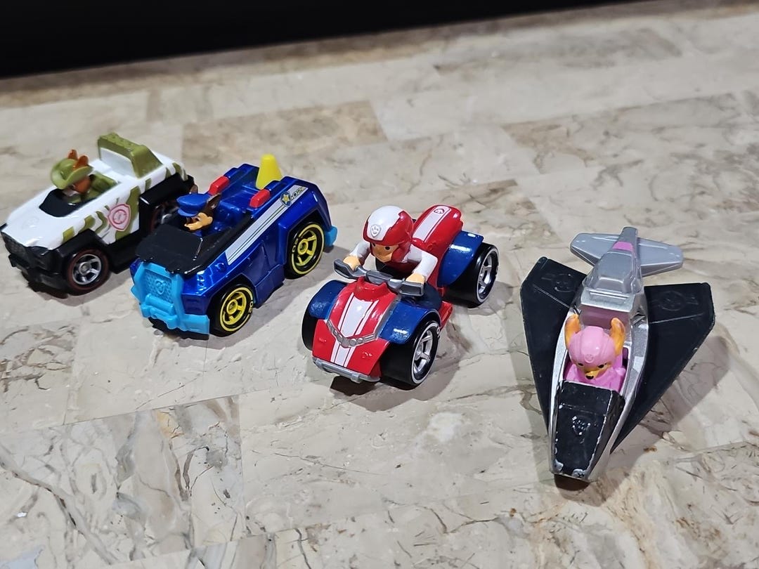 Paw Patrol, True Metal Classic Pack of 4 Collectible Die-cast Vehicles ...