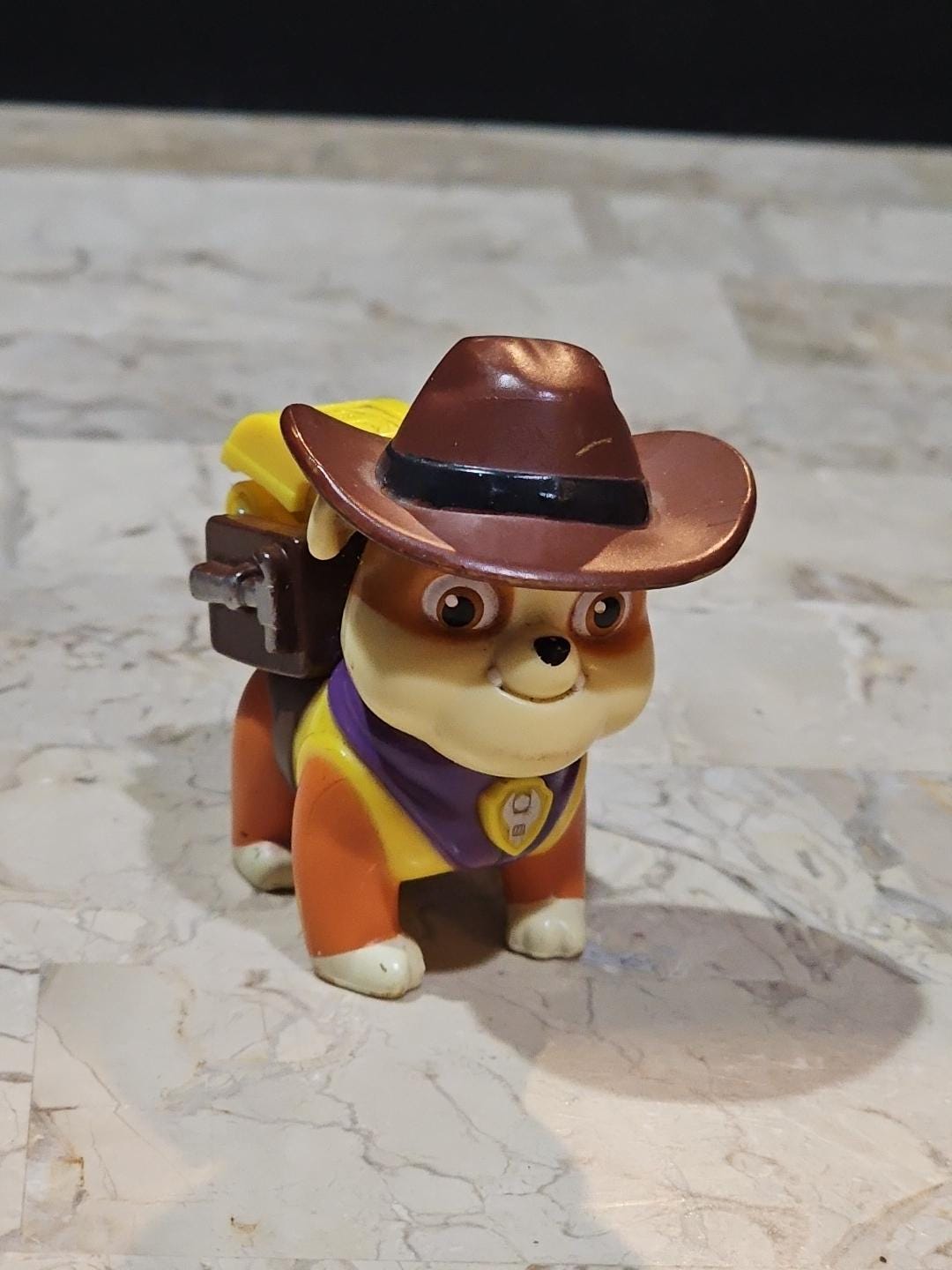 Paw Patrol Action Pack Pup Cowboy Rubble Figure 2.5” Tall Cow Boy Rare ...
