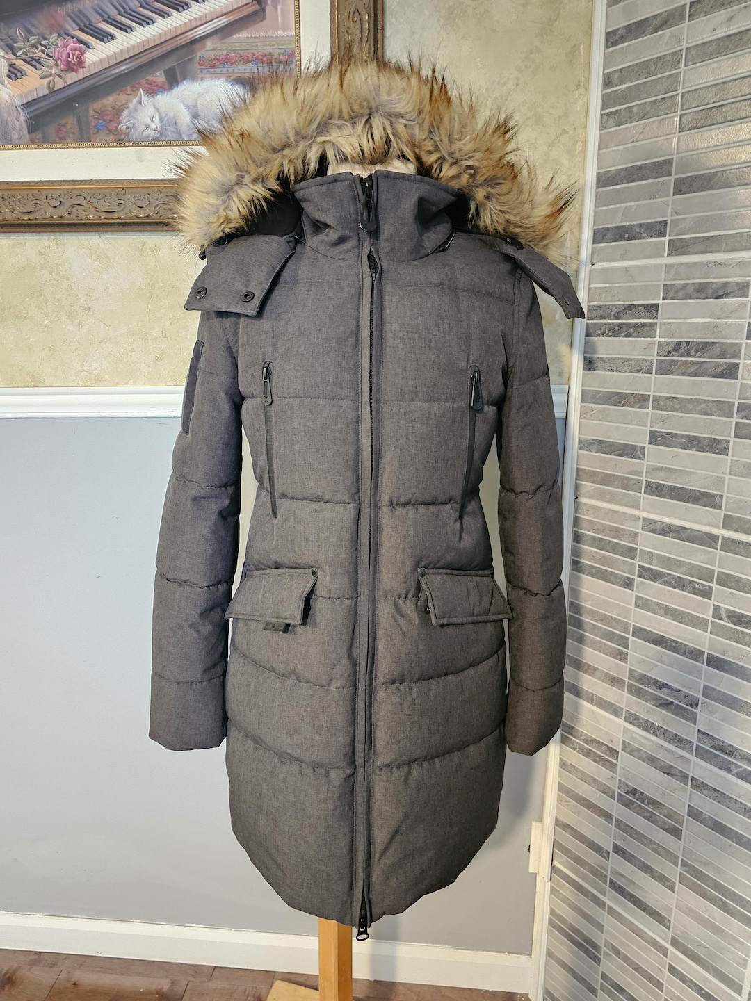 Noize Women's Addie Quilted Parka Long Winter Jacket Size XS MALL - Etsy