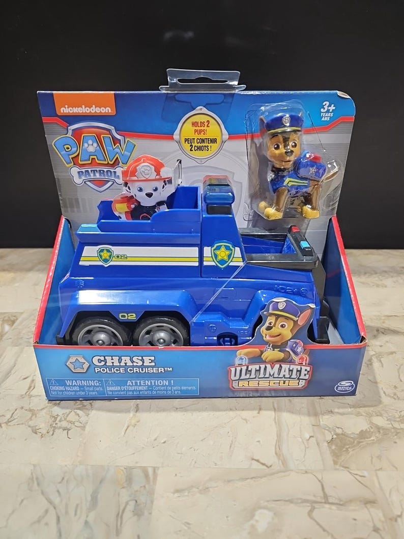 Paw Patrol Chase Police Cruiser ULTIMATE RESCUE Holds 2 Pups! - Etsy