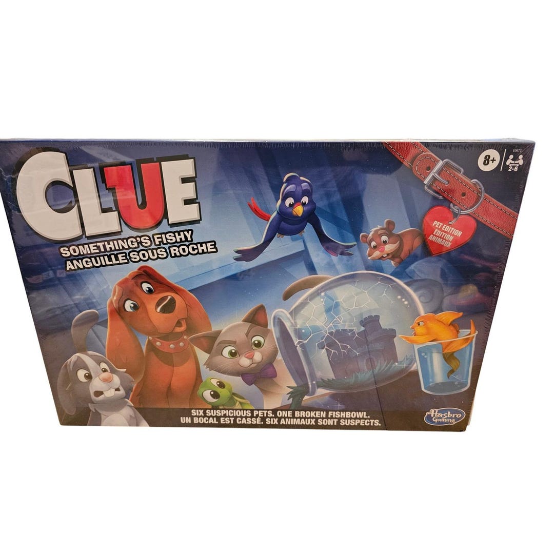 Clue Something's Fishy Pet Edition Board Game Hasbro Gaming Family ...