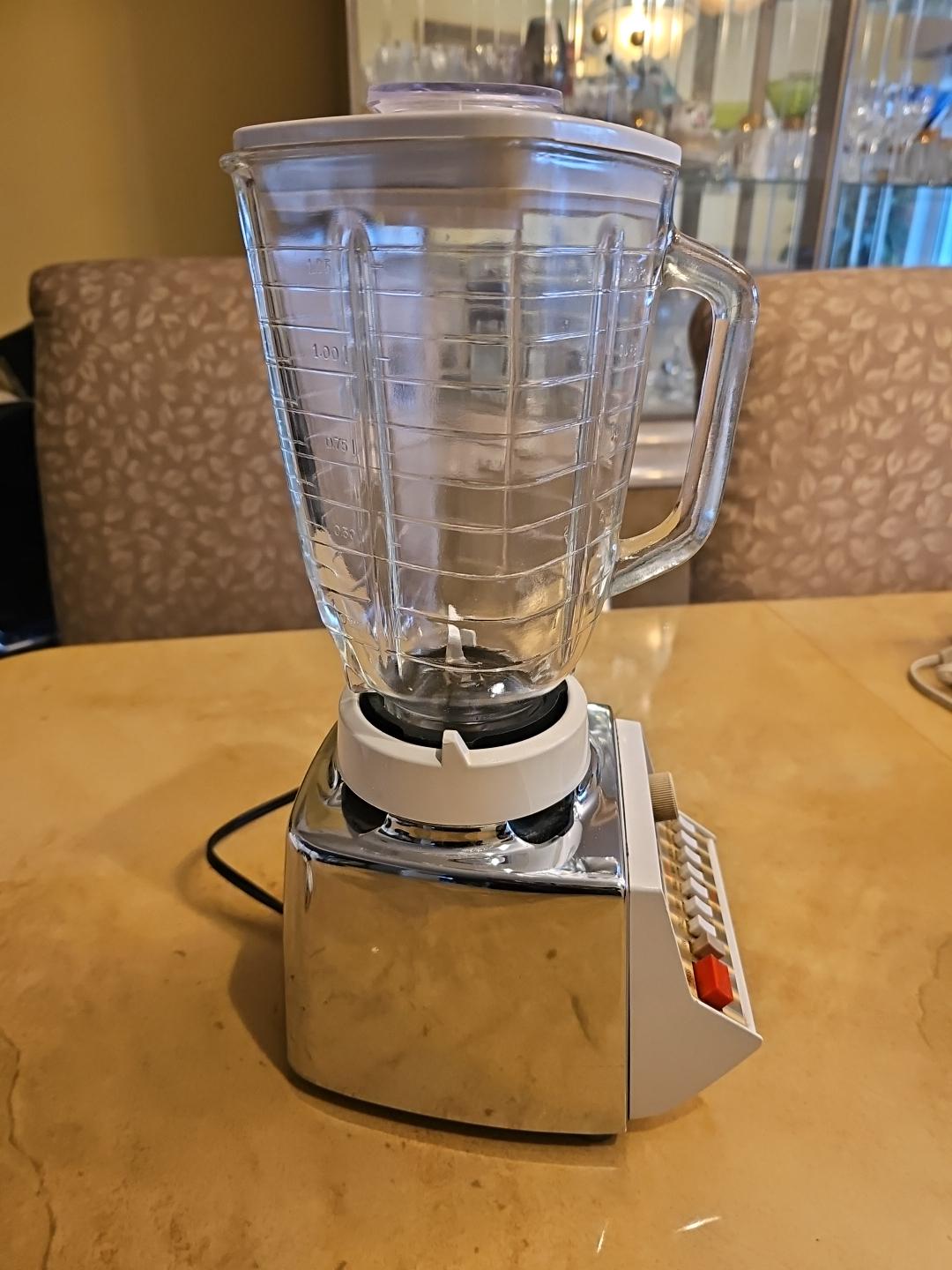 Vintage Osterizer Galaxie Blender Mixer 5 Cup Glass Jar Chrome 861-06H ...