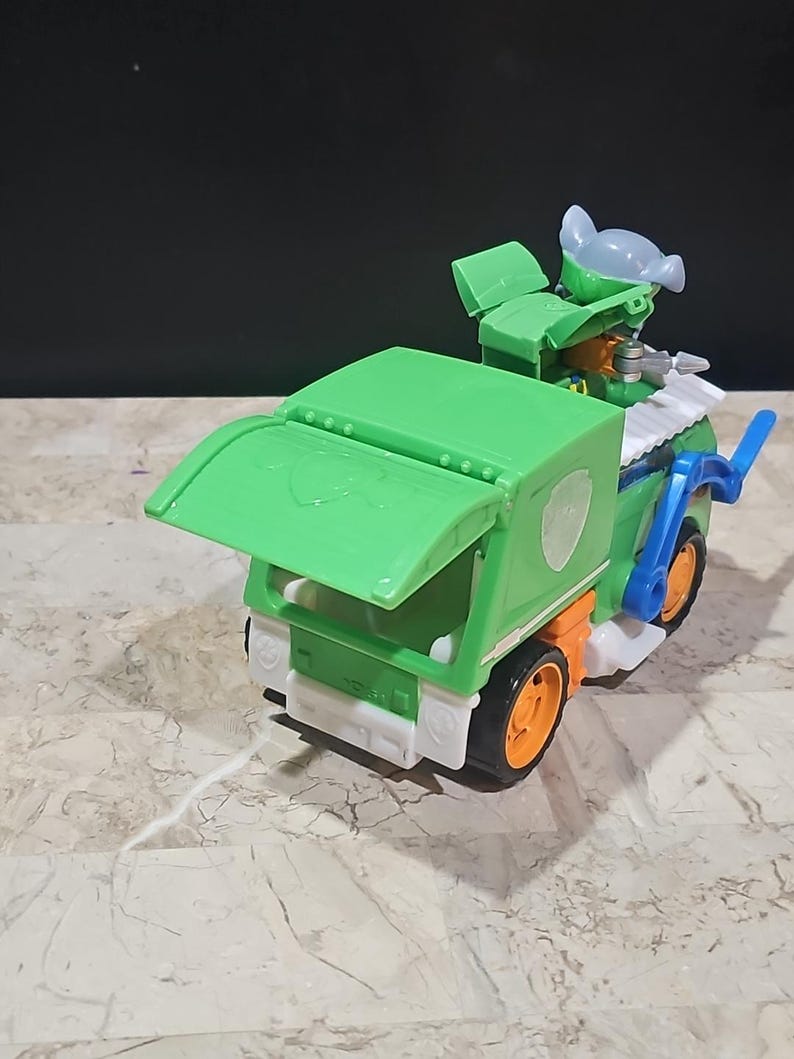 Paw Patrol Rocky All-stars Recycling Truck & Figure HTF Exclusive Toy ...