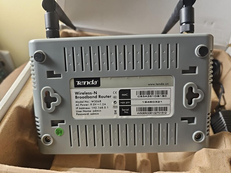 Tenda W306R 300 Mbps 4-port 10/100 Wireless N Router - Etsy