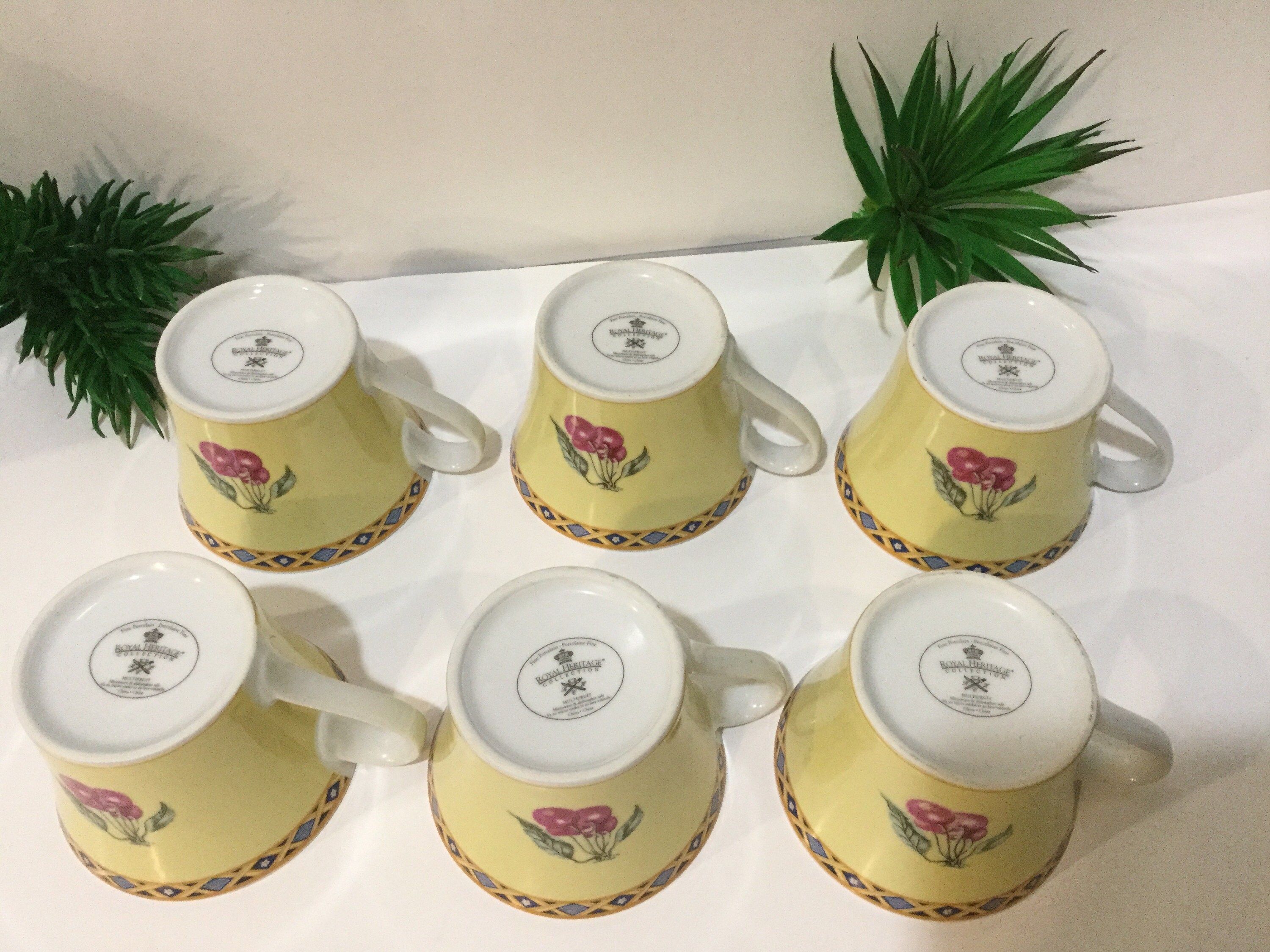 Vintage Royal Heritage Collection Multi-fruit Fine Porcelain 6 Set of ...