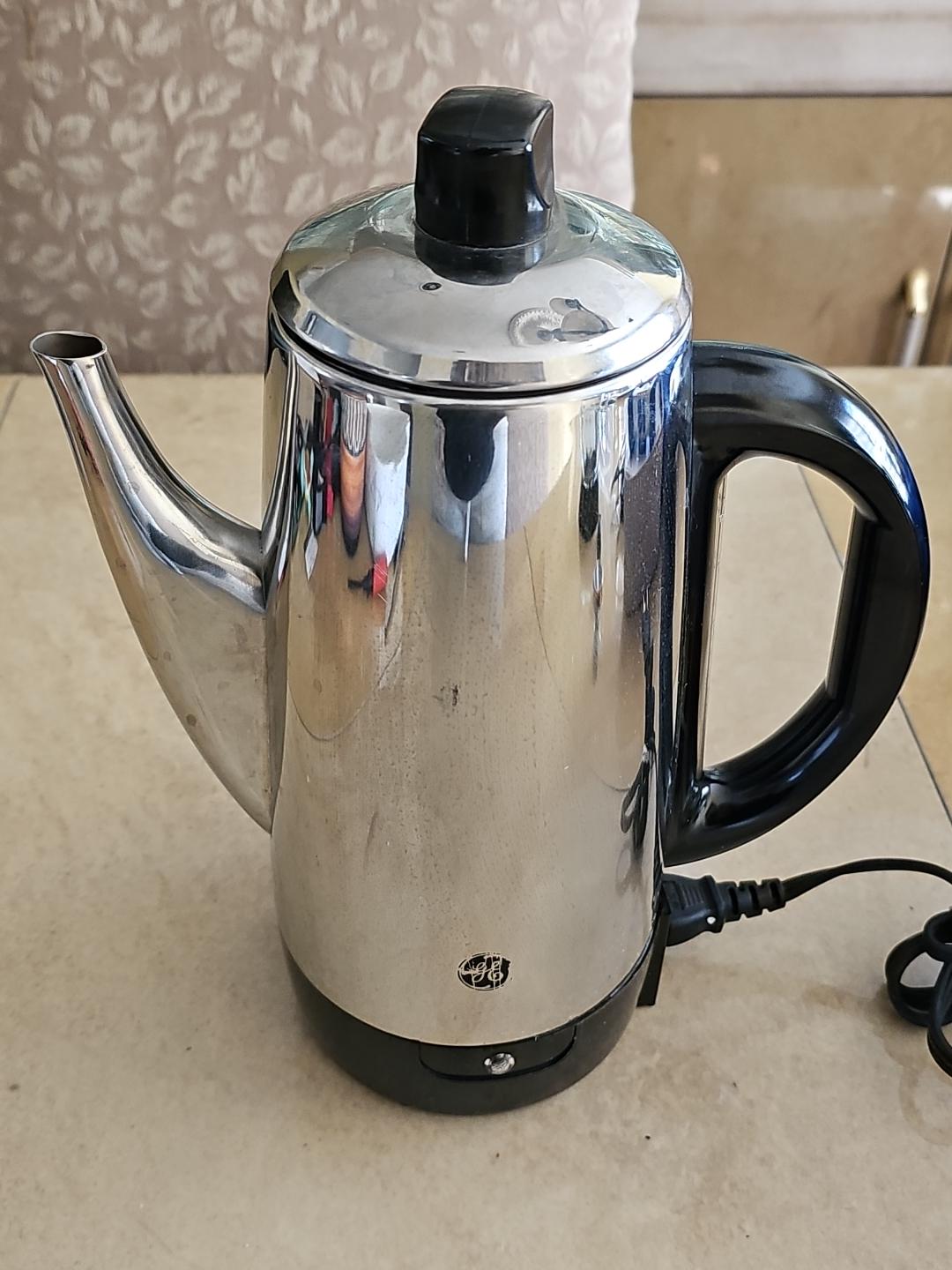 Vintage GE Coffee Percolator Chrome 12 Cup Coffee Maker - Etsy
