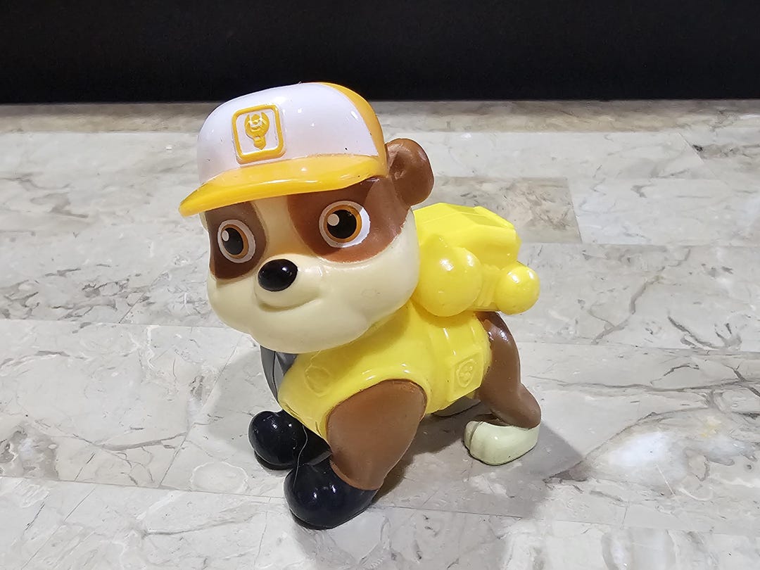 Paw Patrol Rubble Dog Puppy 2.5” Action Figure Only - Etsy