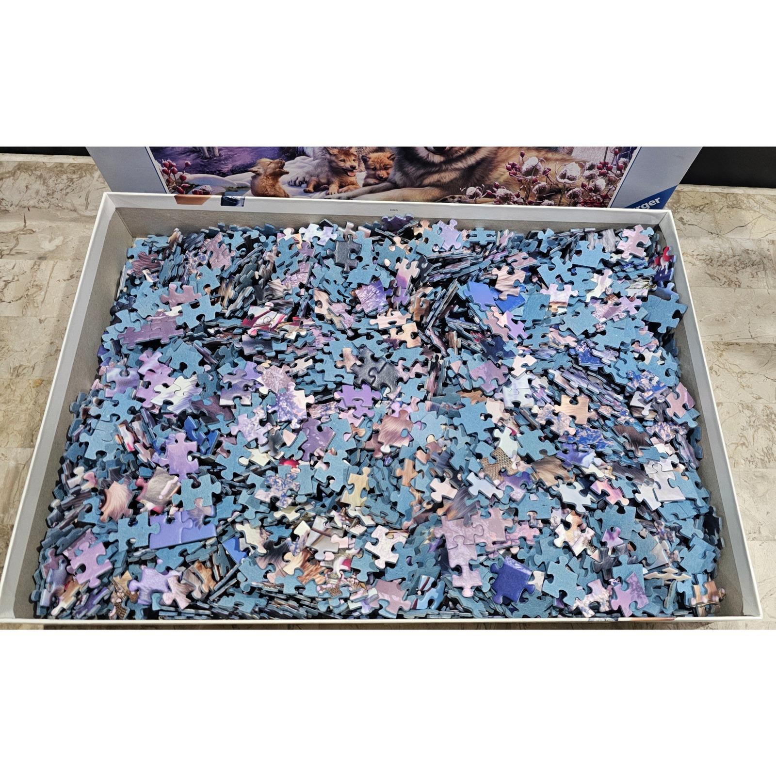 Ravensburger 2000 Piece Wolf Family Winter Premium Puzzle Softclick ...